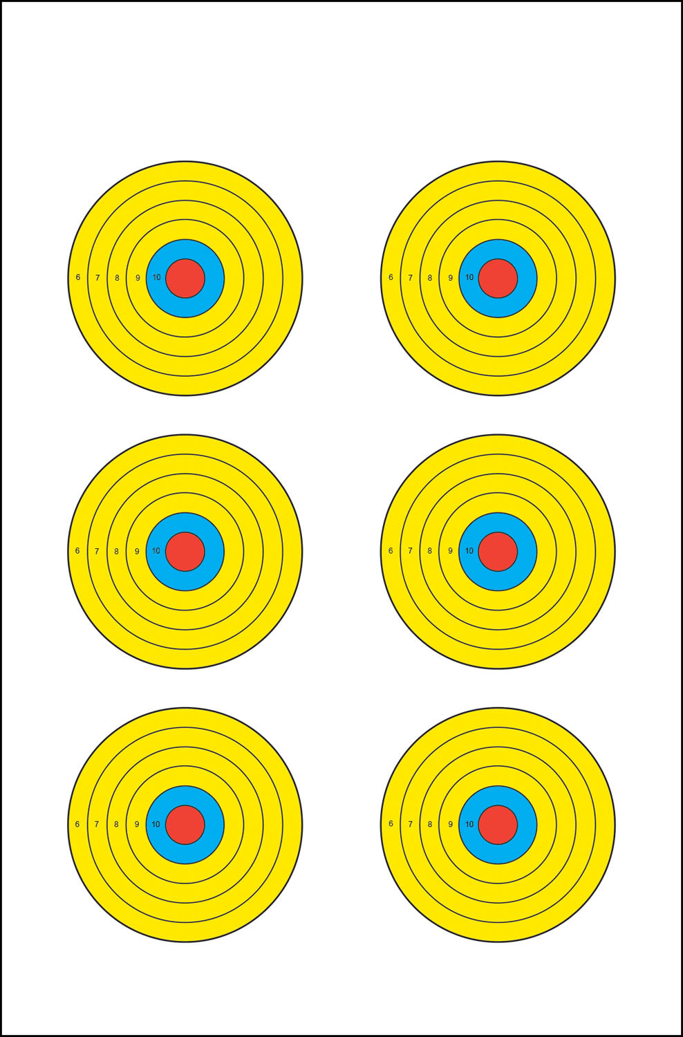 Action Target PRBE6100 High Visibility Bullseye Paper 17.50" x 23" Mul ...
