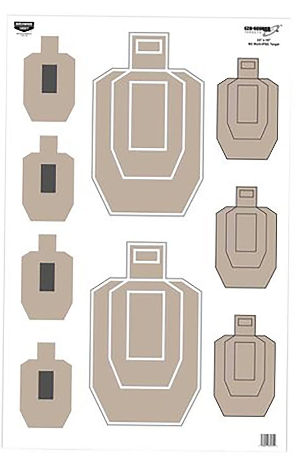 Birchwood Casey 37072 EZE-Scorer IPSC Paper Target 23" x 35" 100 Per P ...
