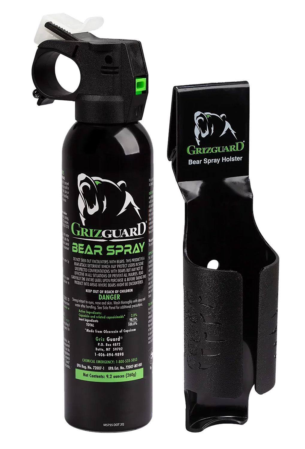 UDAP 260GG2 Griz Guard Bear Pepper Spray Black Effective 30 ft 9.2 oz ...
