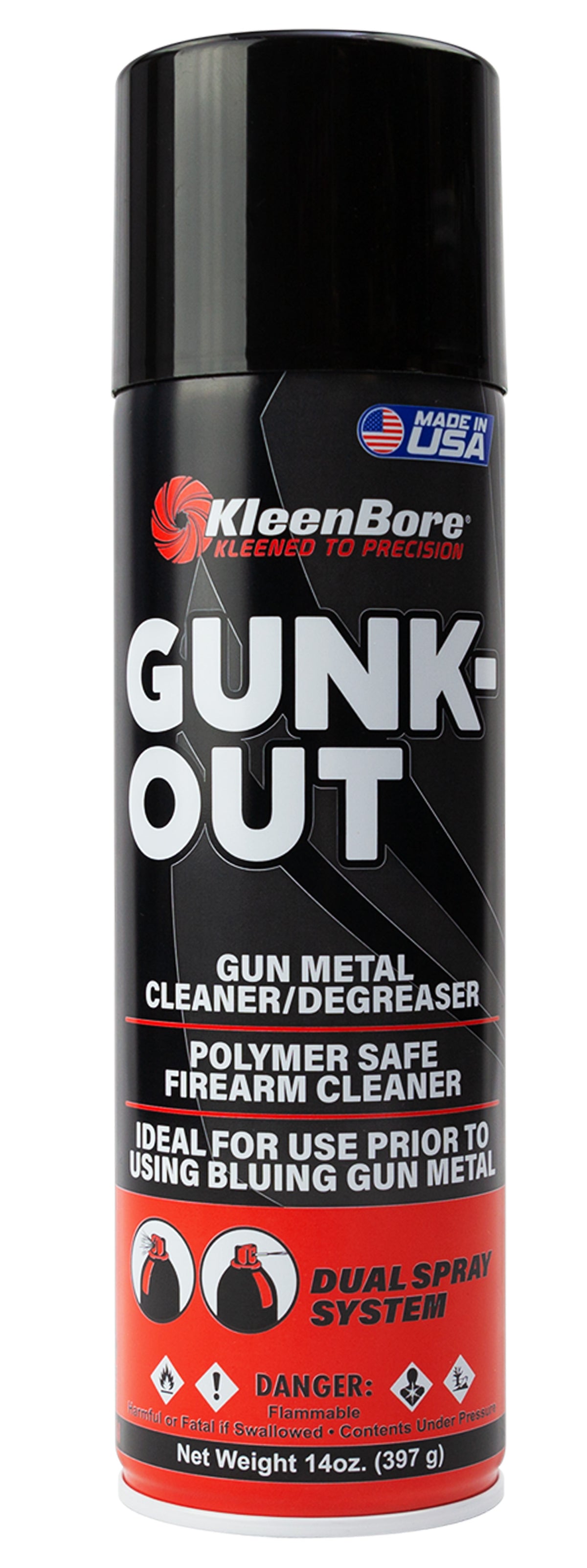KleenBore GO5A Gunk-Out Gun Metal Cleaner/Degreaser 14 oz. Aerosol ...