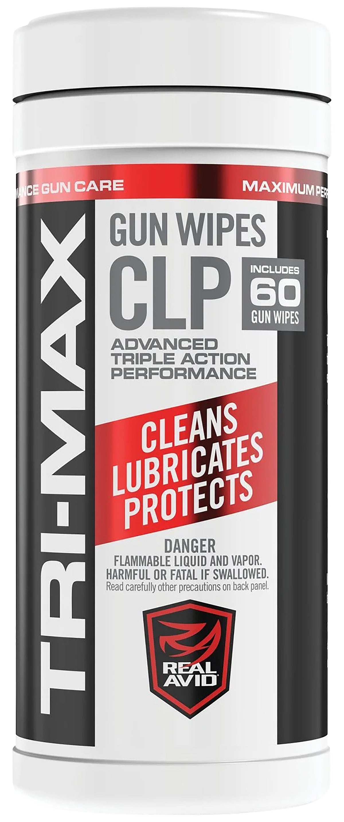 Real Avid AVCLPW-C60 Tri-Max CLP Gun Wipes-Canister — AmmoJoy