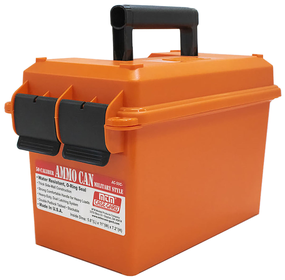 MTM Case-Gard AC50C35 Ammo Can 50Cal Orange Polypropylene — AmmoJoy