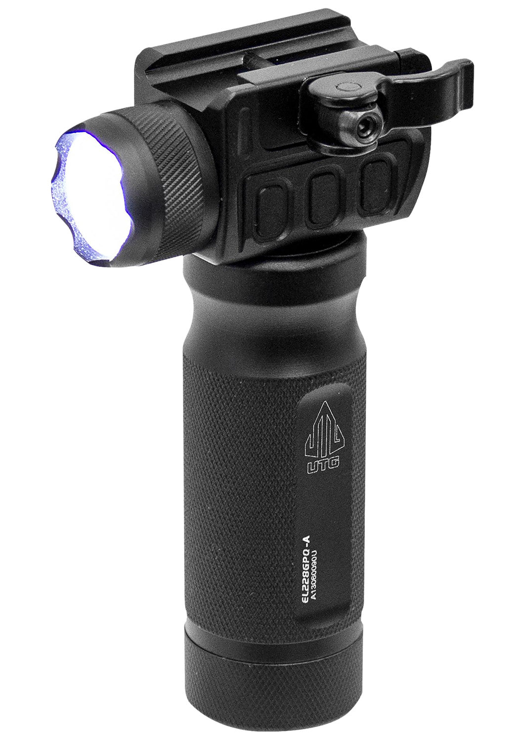Leapers MNTEL228GPQA Quick Detach Grip Light Black Aluminum 400 Lumens ...