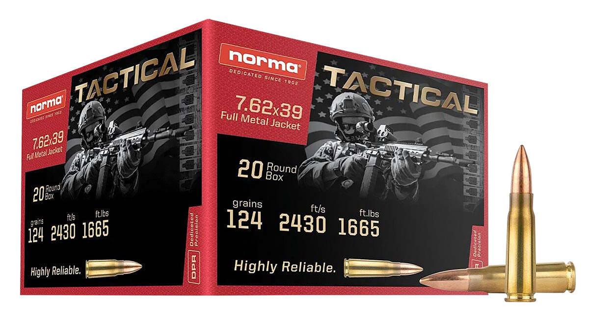 Norma Ammunition 295540020 Range & Training 7.62x39mm 124gr 20 Per Box ...
