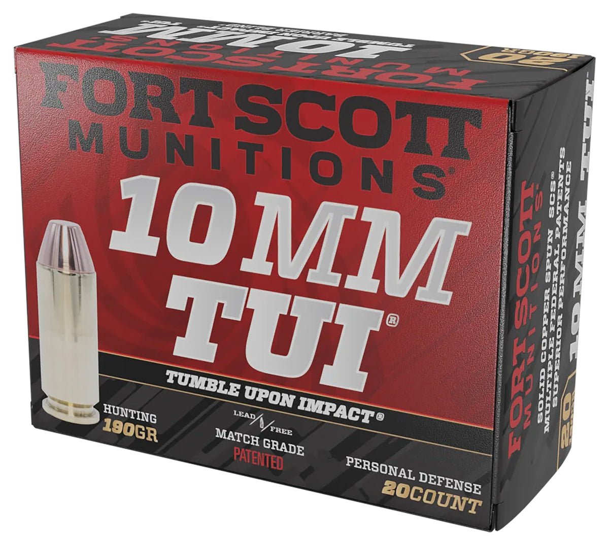 Fort Scott Munitions 10MM-190-SCV2 Claw Defense 10mm 190gr Solid Coppe ...
