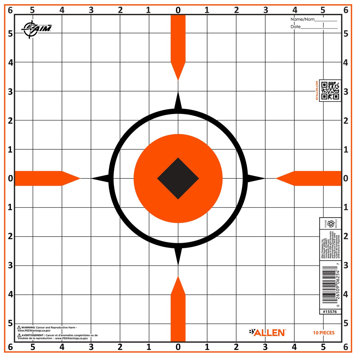 ALLEN 15576 RIGID SIGHT-IN TARGET 10PK — AmmoJoy
