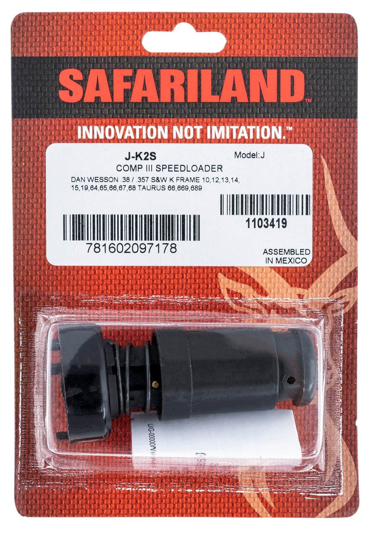 Safariland JK2S Comp III Speedloader 38 Special/357 Mag 6rd Dan Wesson ...