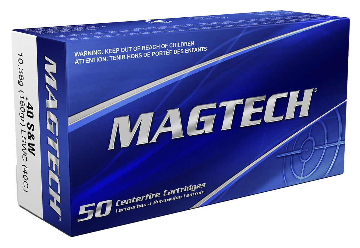 Magtech 40C Range/Training 40S&W 160gr Lead Semi Wadcutter 50 Per Box ...