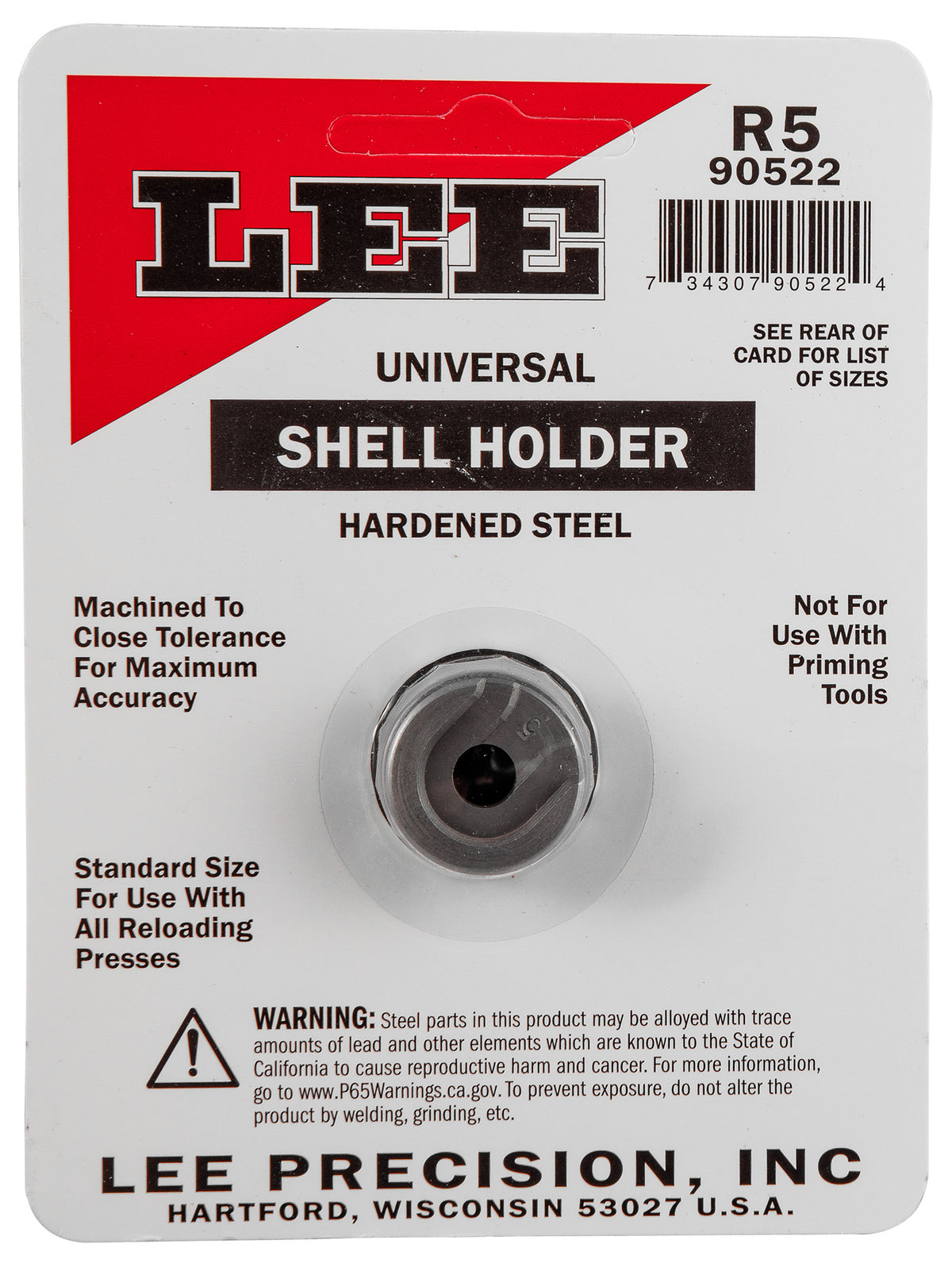 Lee Precision 90522 Shell Holder Universal #5R WSM / 7mm Rem Mag / 303 ...