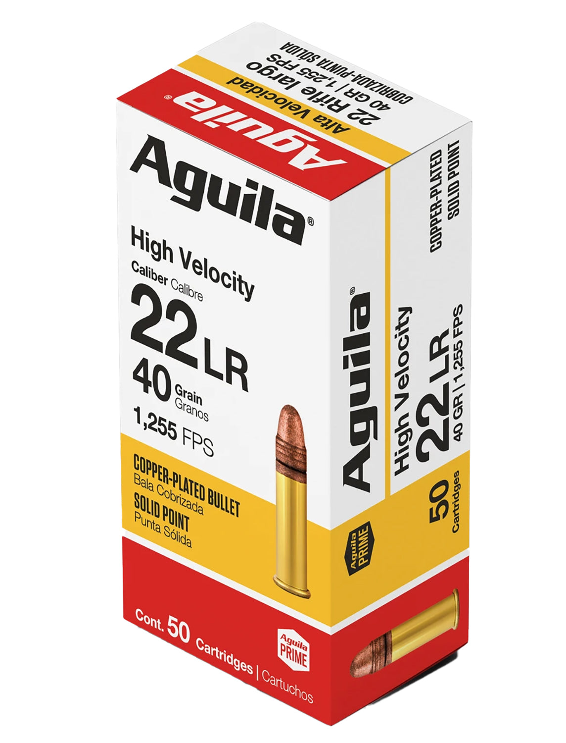 Aguila 1B220328 Super Extra High Velocity 22 LR 40 gr Copper-Plated So ...