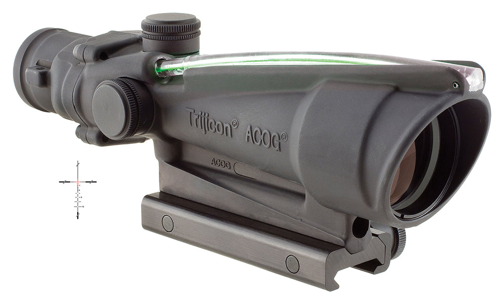 Trijicon 100163 ACOG Black Hardcoat Anodized 3.5x 35mm Illuminated Gre ...