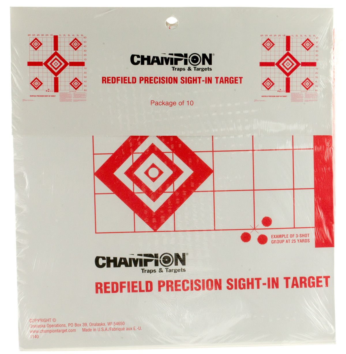 Champion Targets 47388 Redfield Sight-In Diamond Paper Pistol/Rifle 16 ...