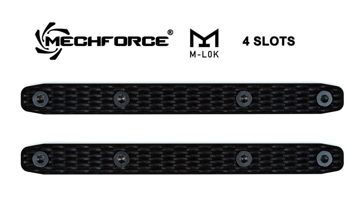 Mechforce G10 MLOK Rail Cover, 4 Slot, Matte Black (2 PACK) — AmmoJoy