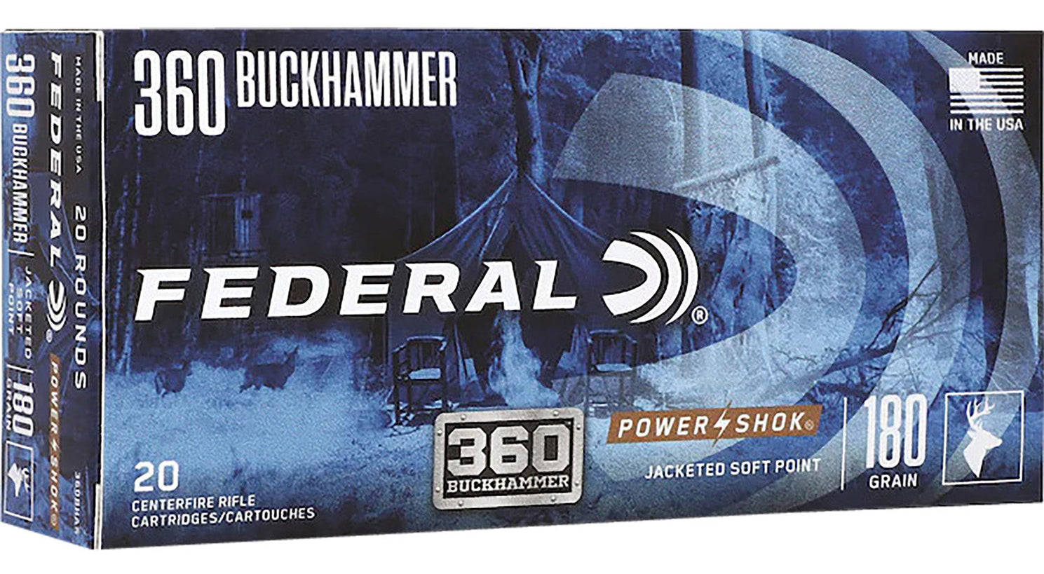 Federal 360BHAS Federal Premium Buckhammer 360 Buckhammer 180 gr 20 Pe ...