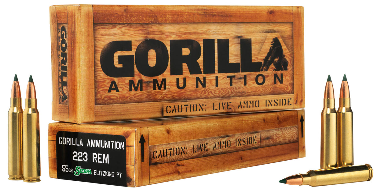 Gorilla Ammo GA22355SBK Gorilla Match 223 Rem 55 gr Sierra BlitzKing 2 ...