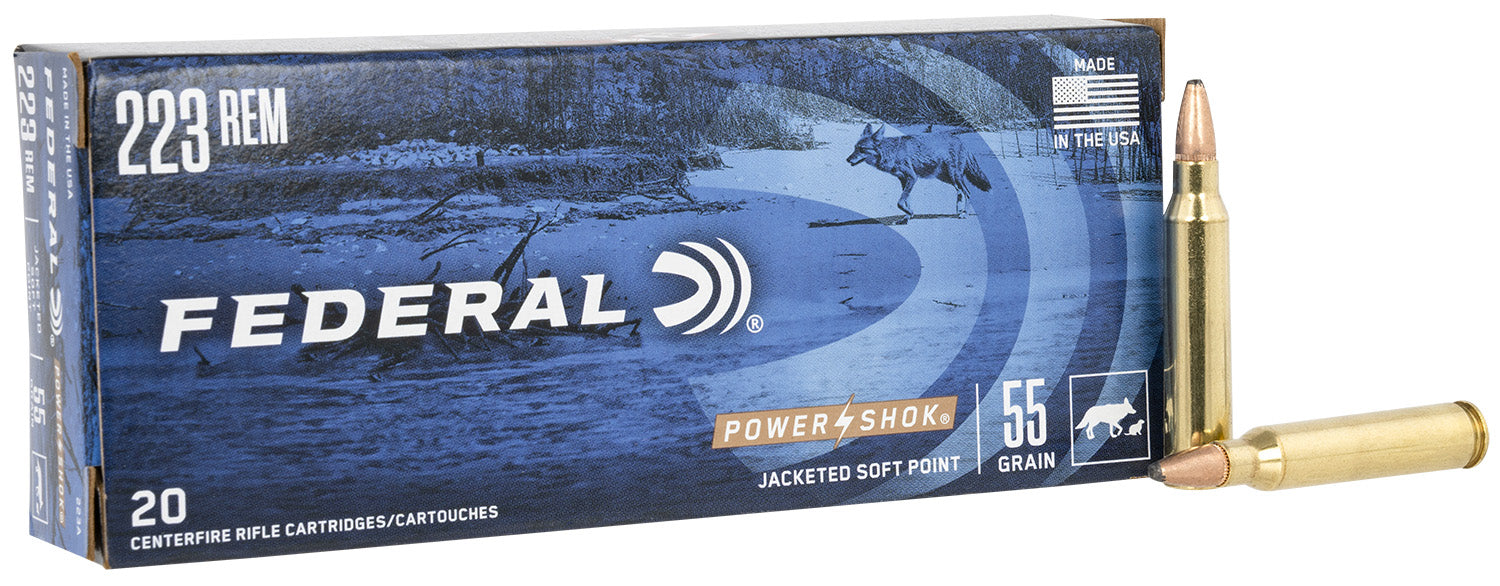 Federal 223A Power-Shok Hunting 223 Rem 55 gr Jacketed Soft Point (JSP ...