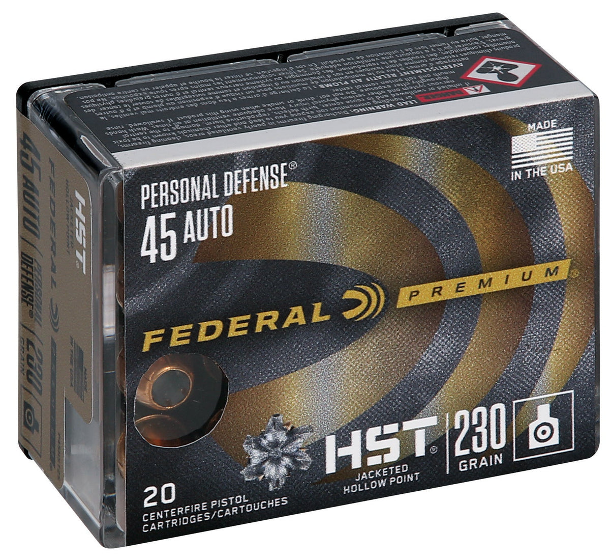 Federal P45HST2S Premium Personal Defense 45 ACP 230 gr HST Jacketed H ...